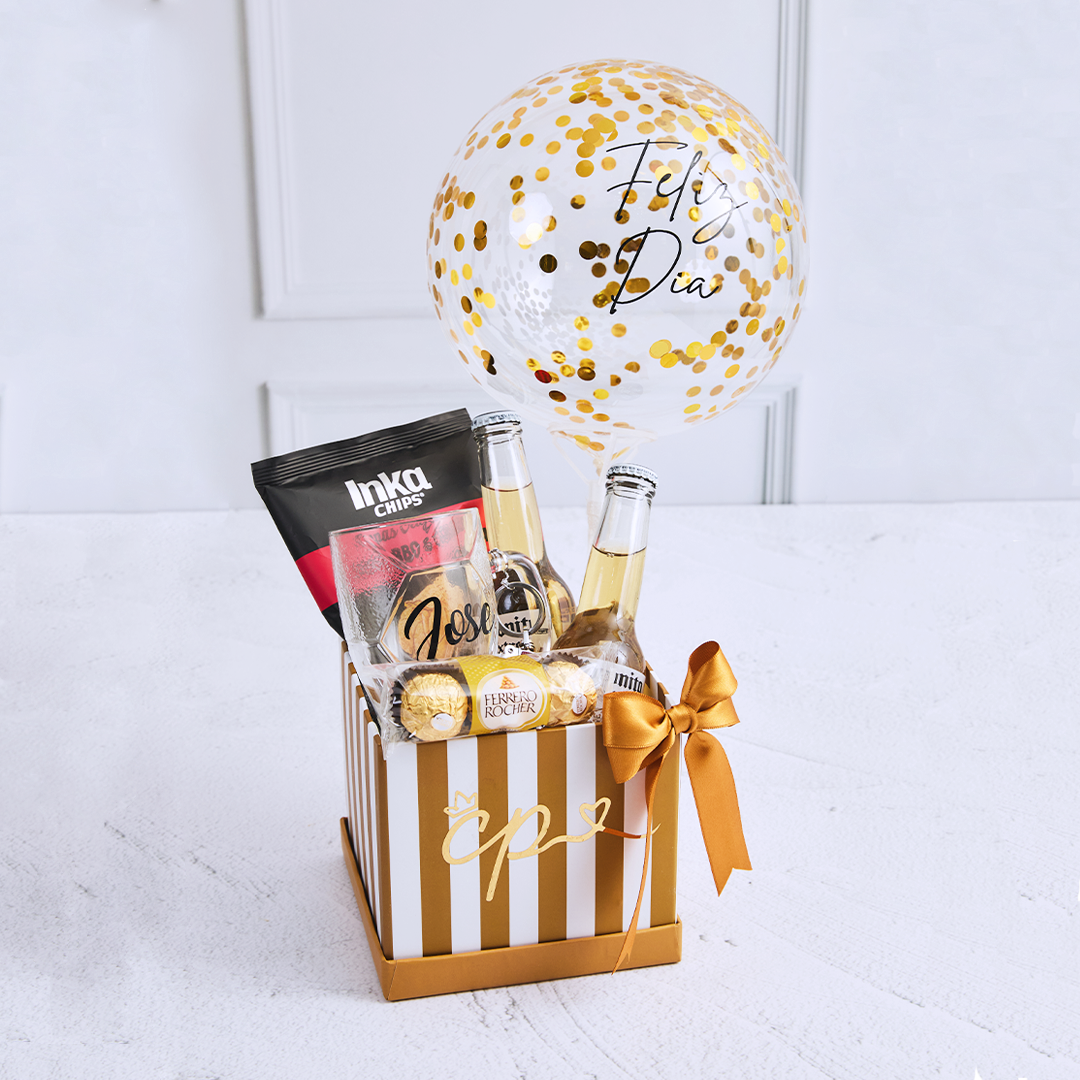 Gift Box Feliz Día Dorado – Central Party
