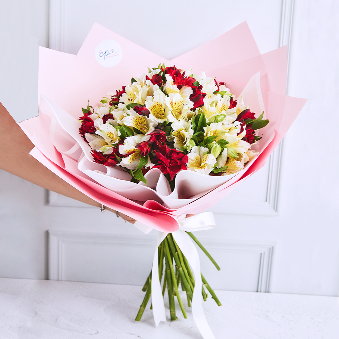 Ramo Astromelias Rojas & Blancas – Central Party